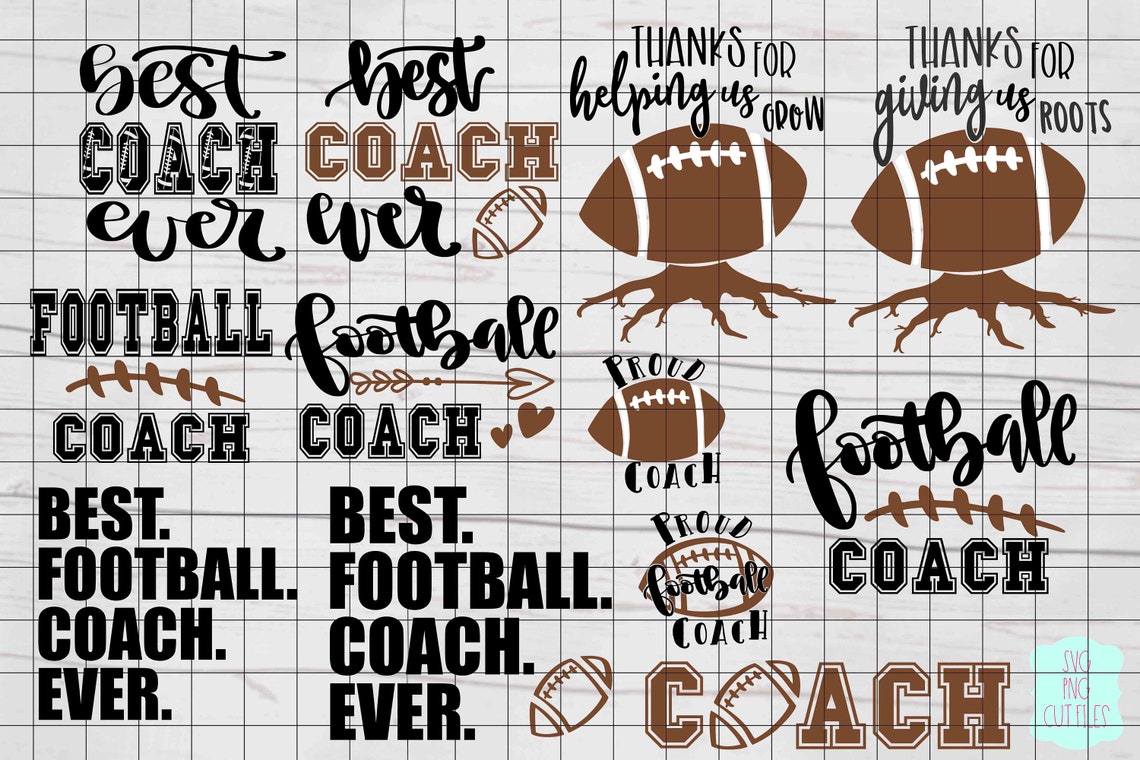 114 Coach SVG PNG Cut Files Bundle Soccer Volleyball Football - Etsy