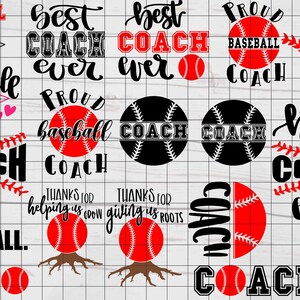 114 Coach SVG PNG Cut Files Bundle Soccer Volleyball Football Baseball ...