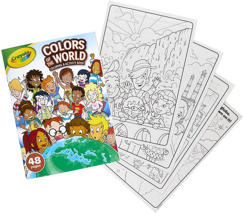 Crayola Colours of the World Activity and Colouring Album, 48 Colouring ...