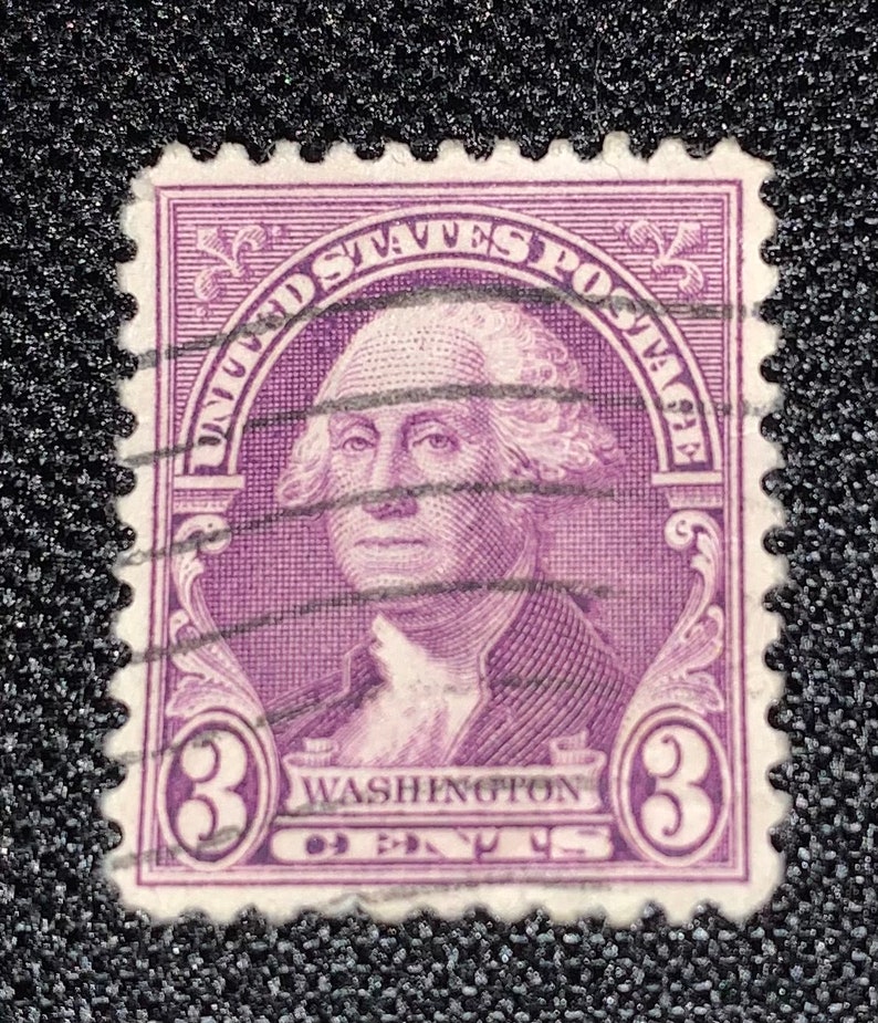 Rare Vintage George Washington Purple 3 Cents USA Stamp Used/hinged ...