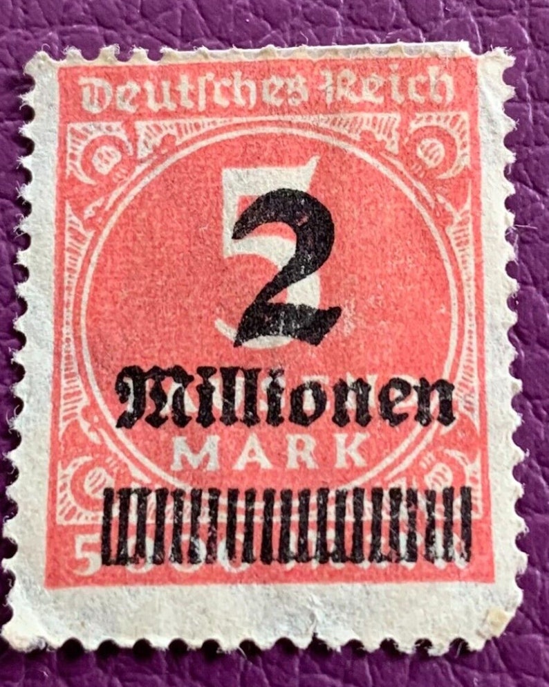 Rare German Stamp 1923 Weimar Republic of the Deutsches Reich 2 ...