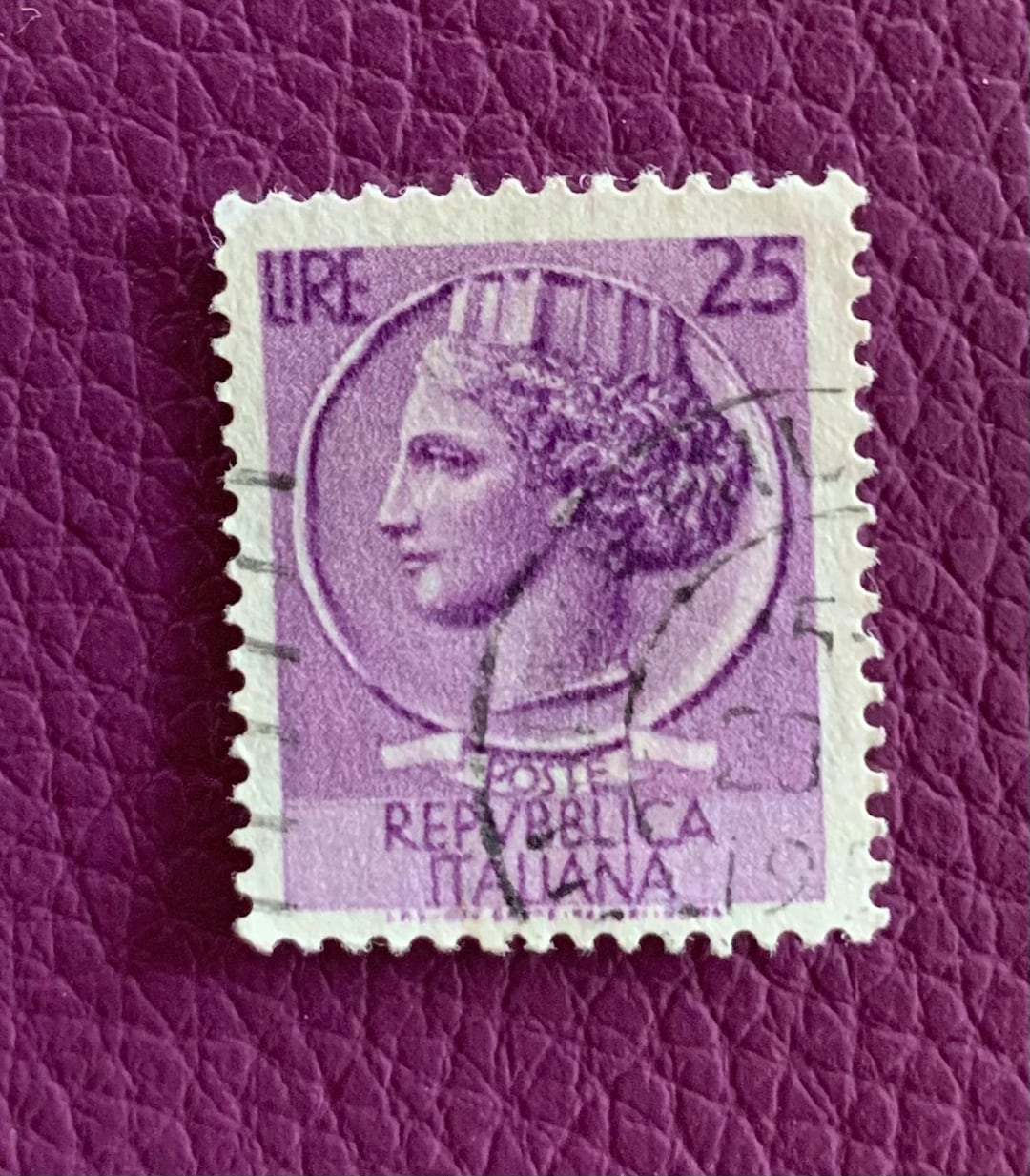 Rare Italian Postage Stamp 25 Lire La Siracusana Stamp - Etsy