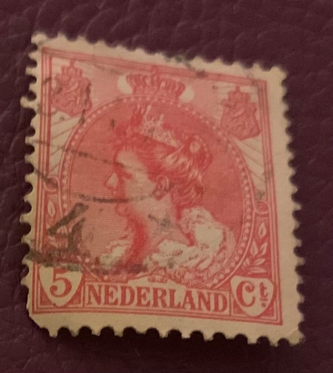 Nederland / Netherlands 1899; Queen Wilhelmina 5c Stamp; Fur Collar ...