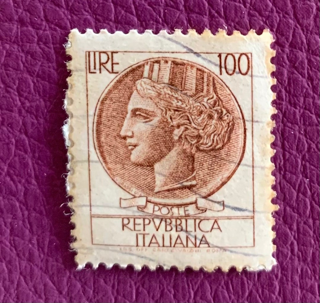 Rare Repvbblica Italiana 100lire; Brown Stamp - Etsy