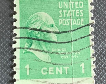 Rare George Washington 1789-1797 1 Cent Stamp - Etsy UK