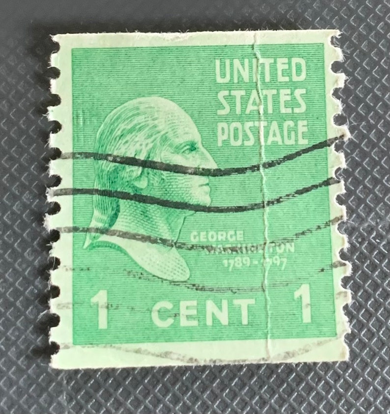Rare George Washington 1789-1797 1 Cent Stamp - Etsy