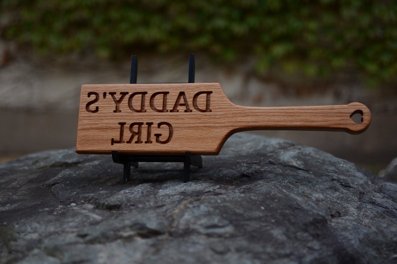 Wood Spanking Paddle Daddys Girl Bdsm Etsy