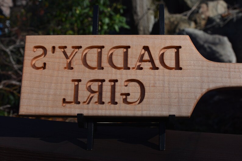 Wood Spanking Paddle Daddys Girl Bdsm Etsy