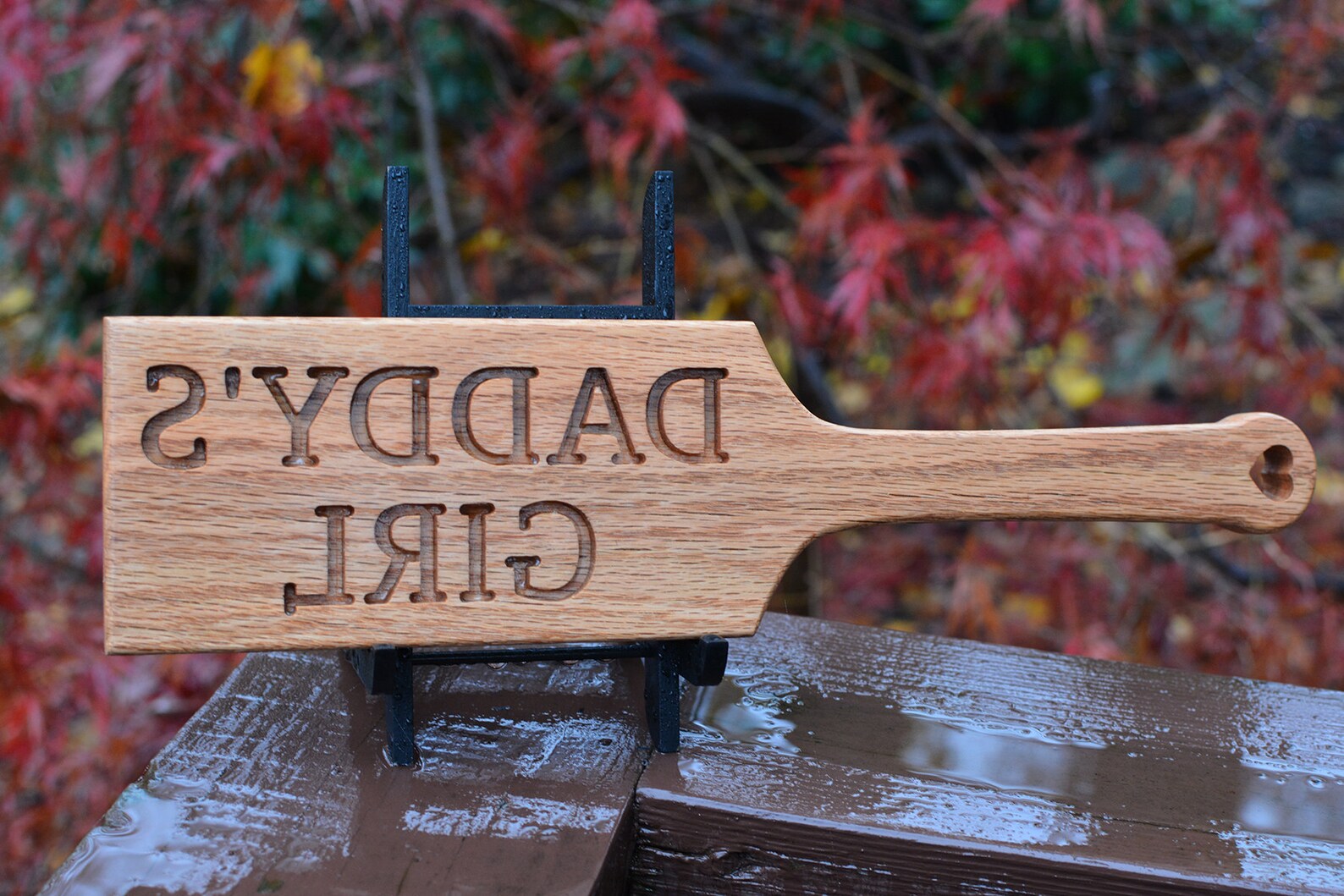 Wood Spanking Paddle Daddys Girl Bdsm Etsy