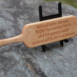 Wood Spanking Paddle Attitude Adjustment With Instructions - Etsy