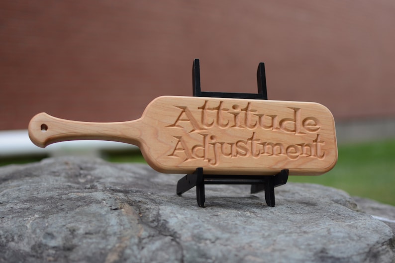 Wood Spanking Paddle Attitude Adjustment With Instructions - Etsy