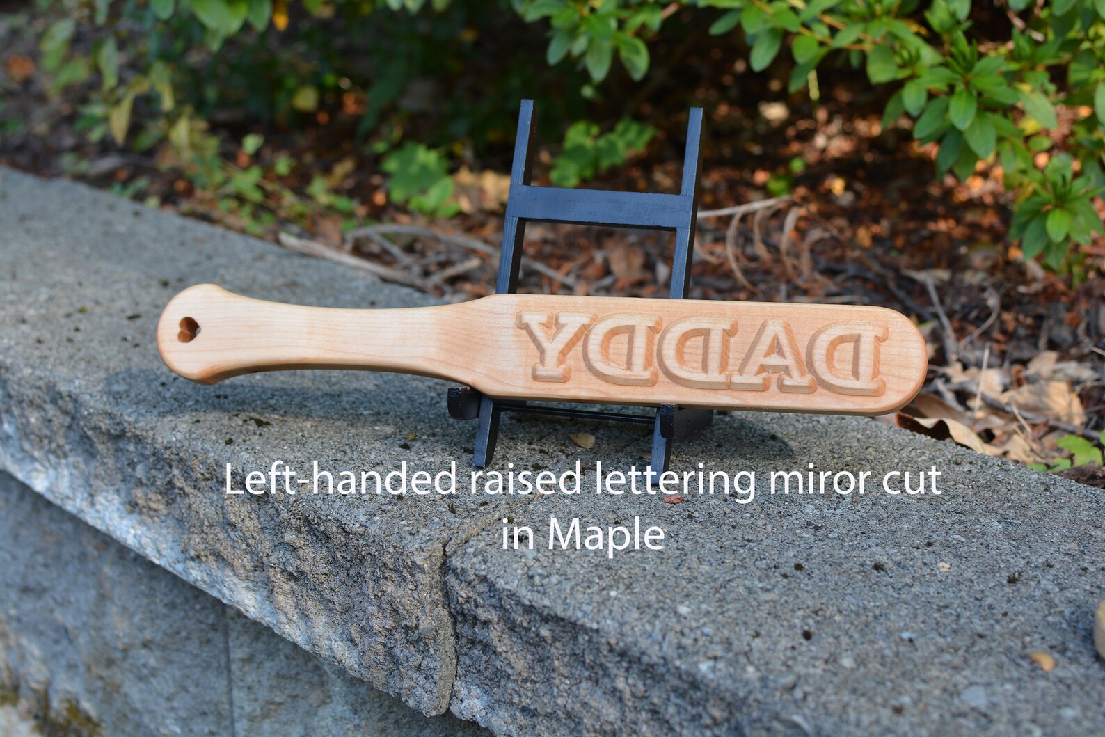 Wood Spanking Paddle Daddy Raised Lettering Bdsm Etsy