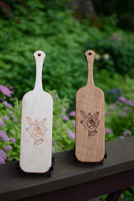 Wood Spanking Paddle Rose | Etsy