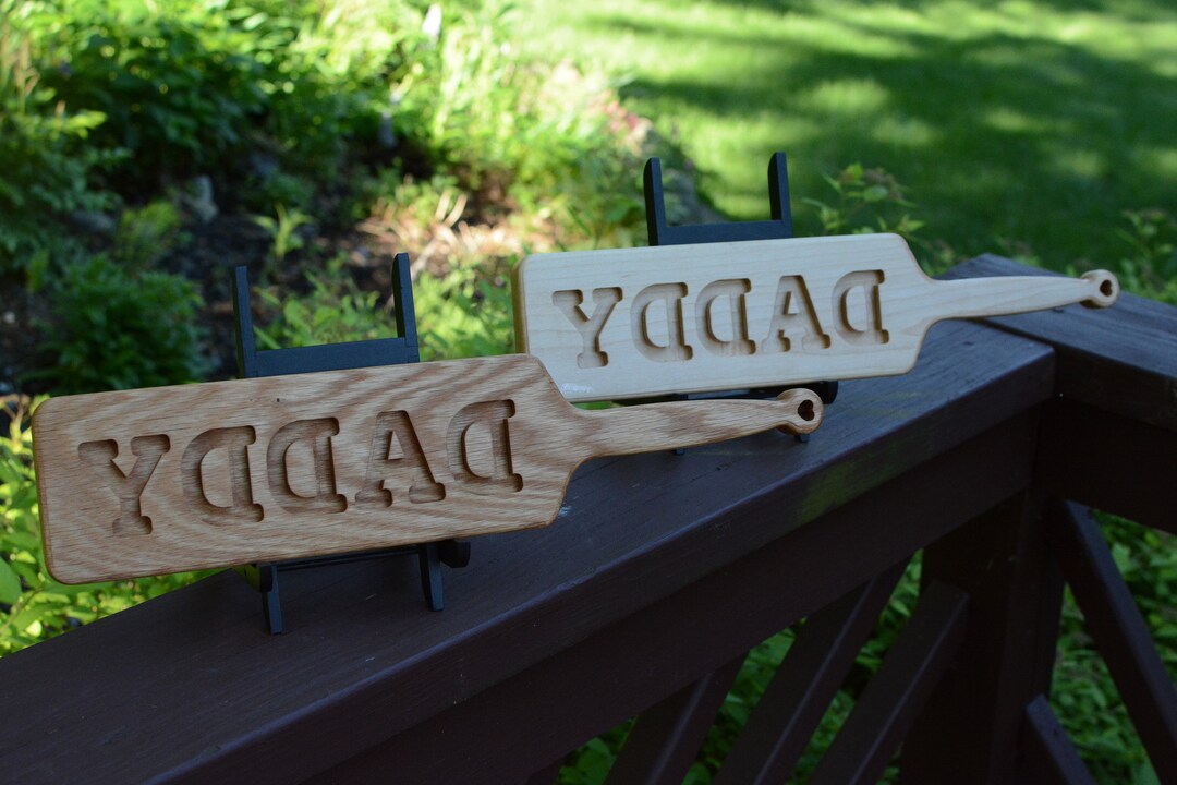 Wood Spanking Paddle Bdsm 3 5 Inches By 16 Inches Daddy Mirror Etsy