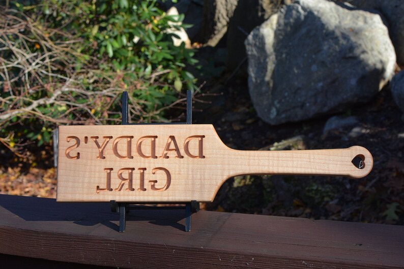 Wood Spanking Paddle Daddys Girl Bdsm Etsy