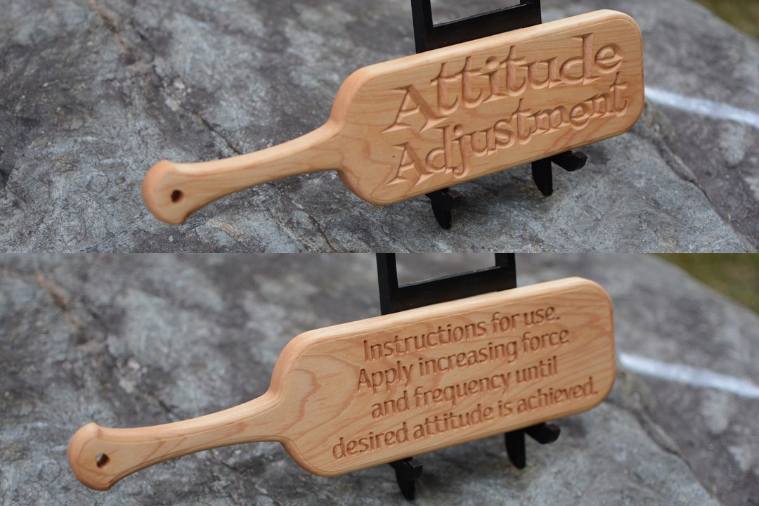 Wood Spanking Paddle Attitude Adjustment With Instructions - Etsy