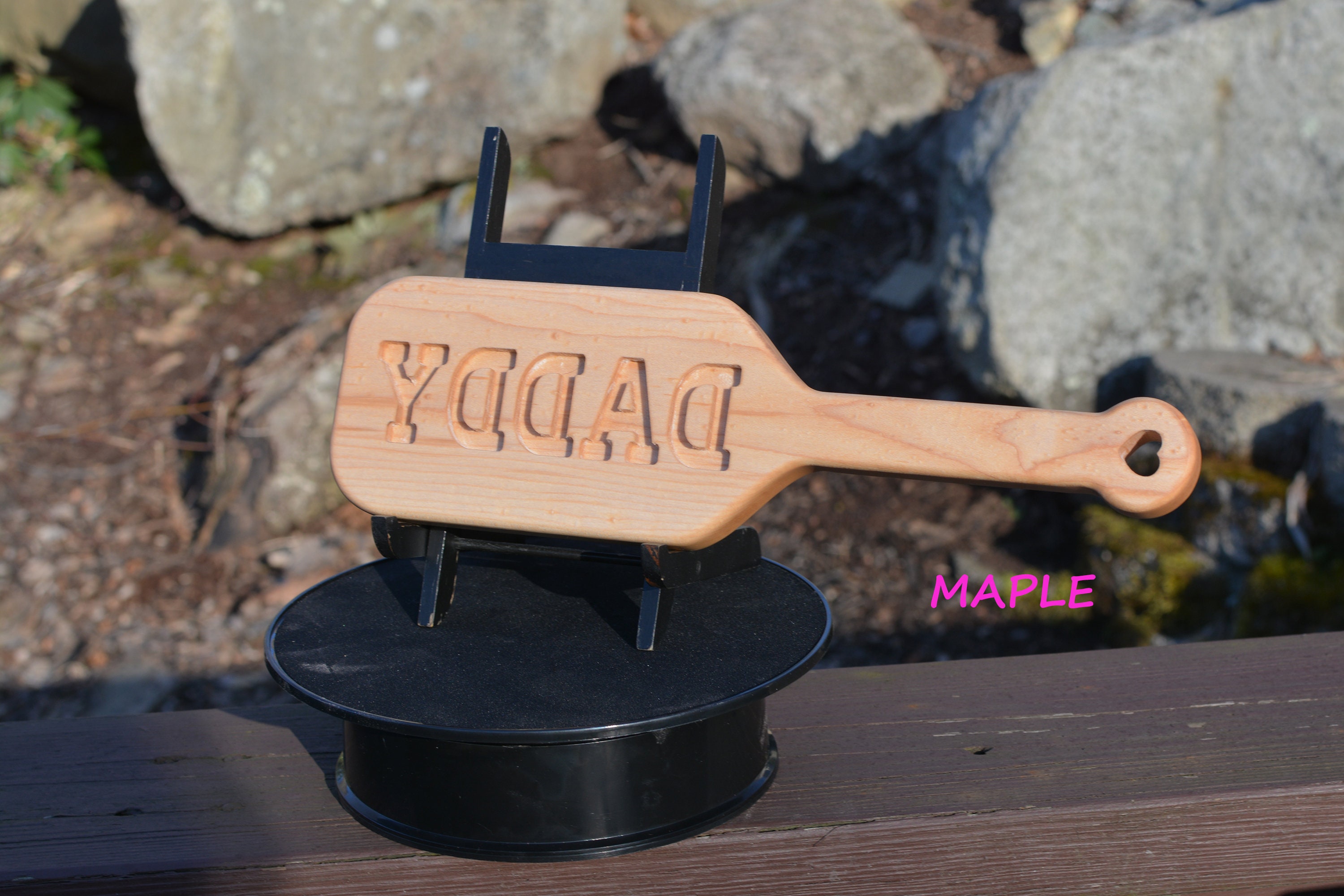 Wood Spanking Paddle Bdsm 3 5 Inches By 12 Inches Daddy Mirror Etsy
