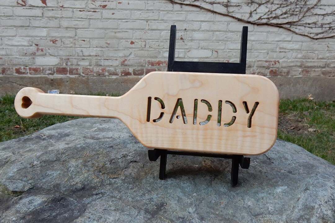 Wood Spanking Paddle Daddy Bdsm Etsy