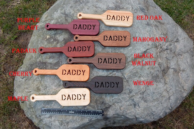 Wood Spanking Paddle Daddy Bdsm Etsy
