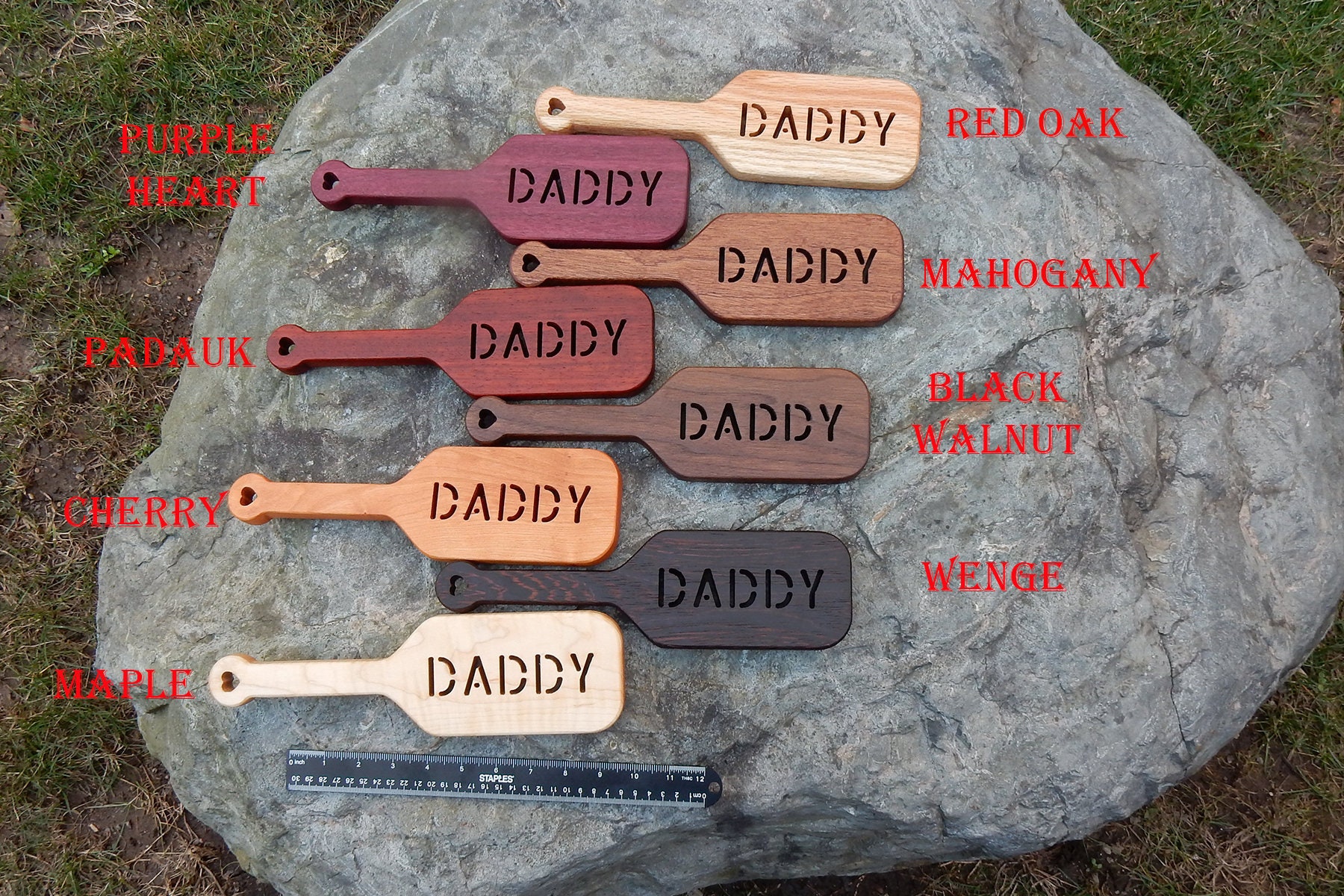 Wood Spanking Paddle Daddy Bdsm Etsy