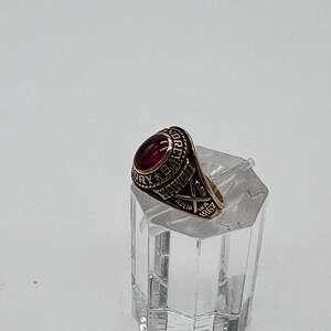Vintage 1968 St Andrew’s Priory Hawaii 10K Yellow Gold Synthetic Ruby ...