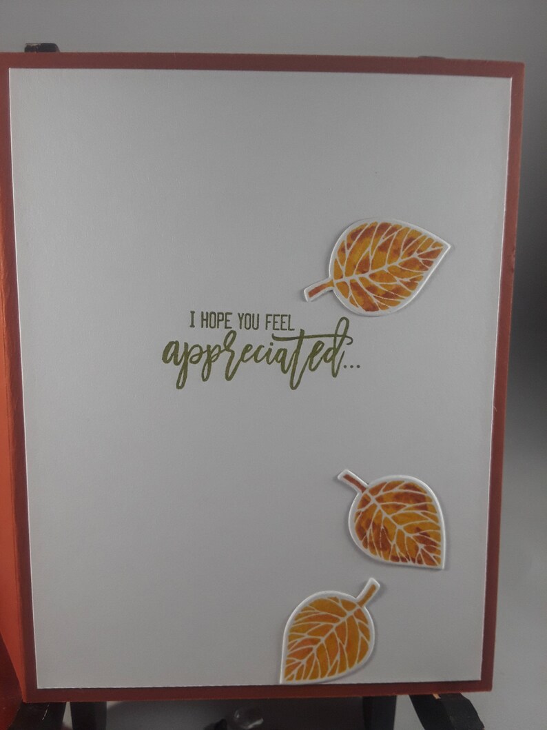 Handmade Fall Thank You Card - Etsy