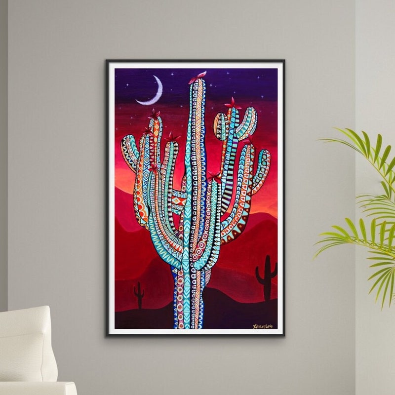 Saguaro Painting - Etsy