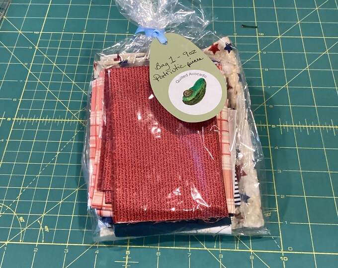 Patriotic Scrap Grab Bag #1, High Quality Patriotic Quilt Cotton, Red ...