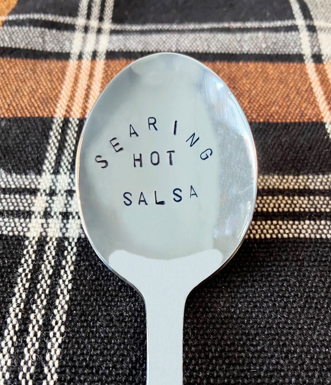 Searing Hot Salsa Hand Stamped Spoon, Hand-stamped Spoon, Handstamped ...