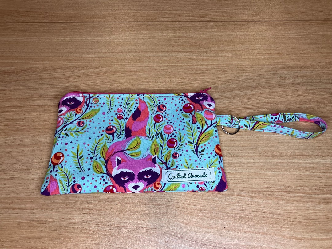 Tula Pink Zipper Pouch With Attached Wristlet and Key Ring, Tula Pink ...