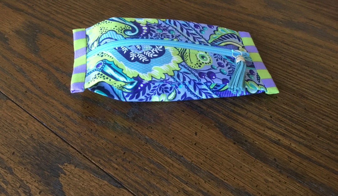 Frog Zipper Pouch, Popcorn Pouch, Tula Pink Popcorn Pouch, Zipper Pouch ...