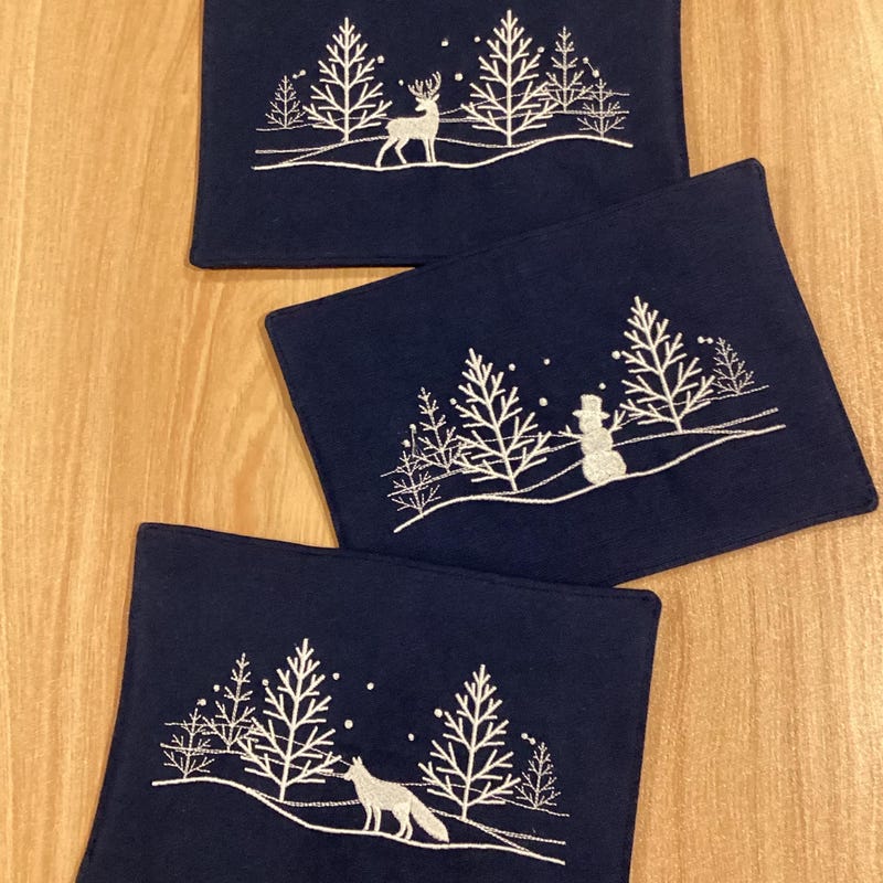 Snowman Mug Rugs - Etsy