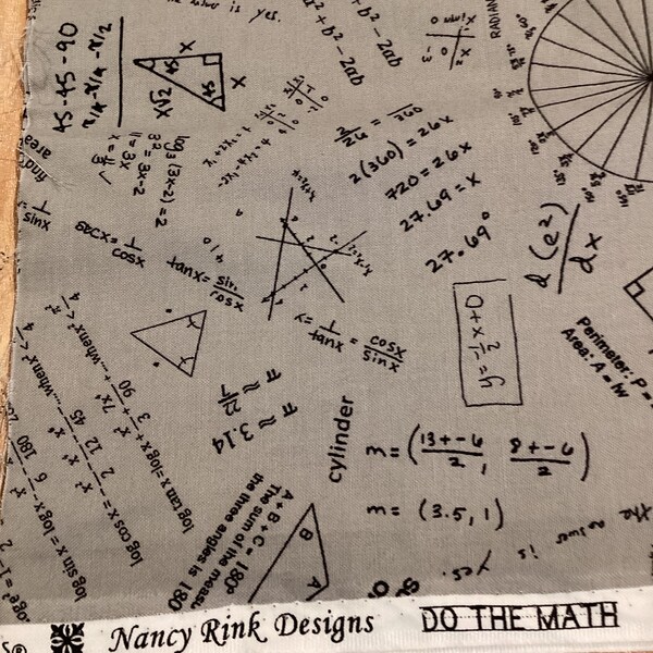 Math Fabric - Etsy