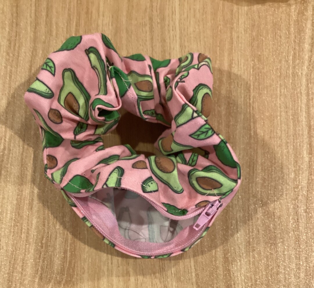 Avocado Secret Stash Scrunchie - Etsy