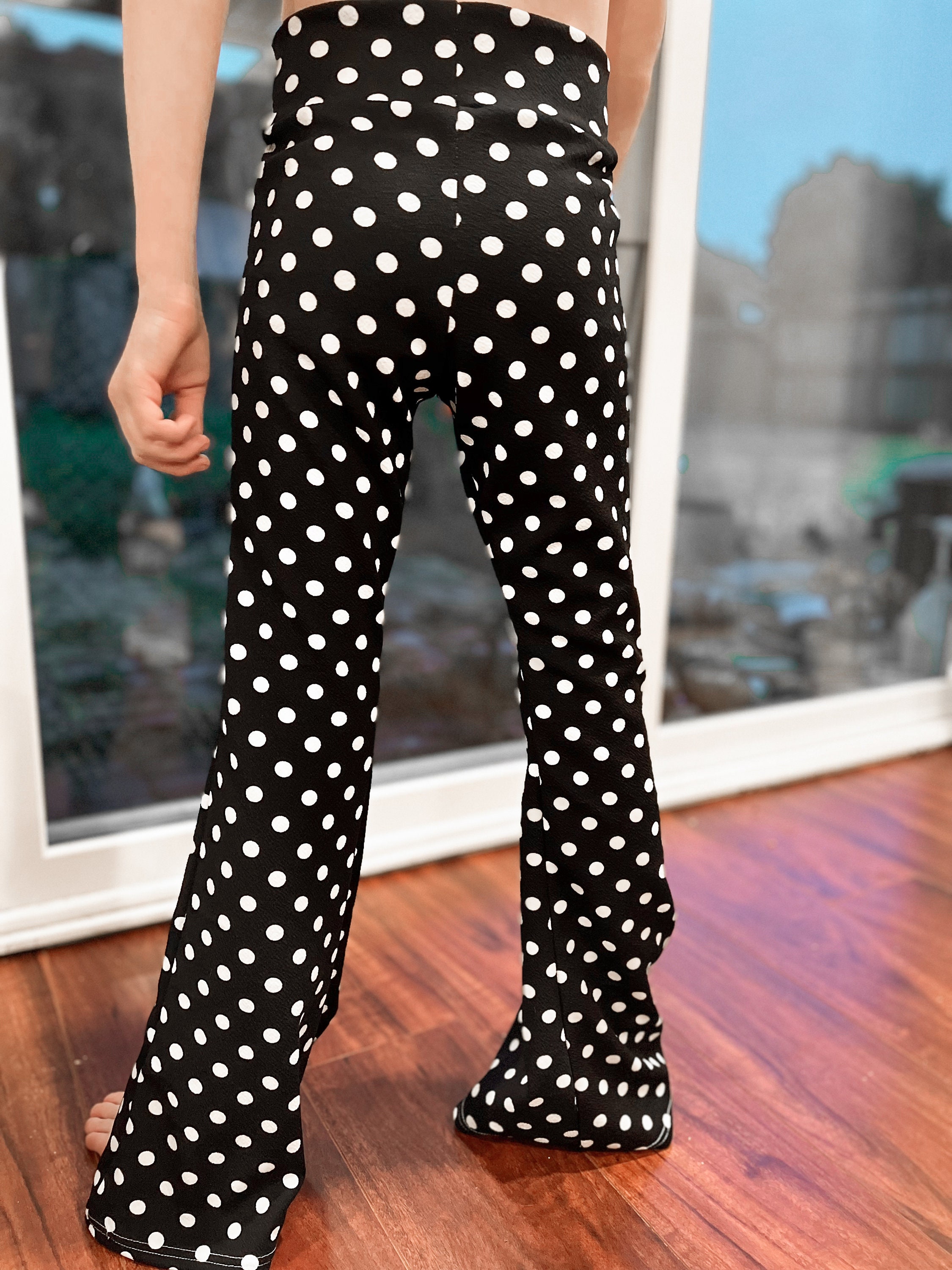 Kids' High-waisted Bell Bottoms Sewing Pattern: Projector & Printable ...