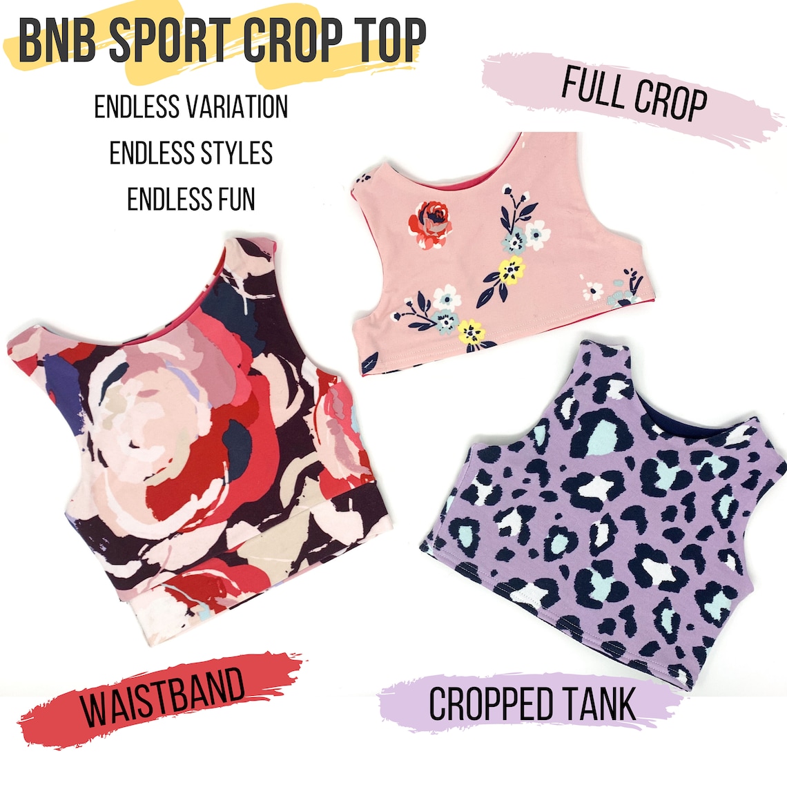 Big Kids' Sport Crop Top PDF Pattern and Tutorial Tank - Etsy