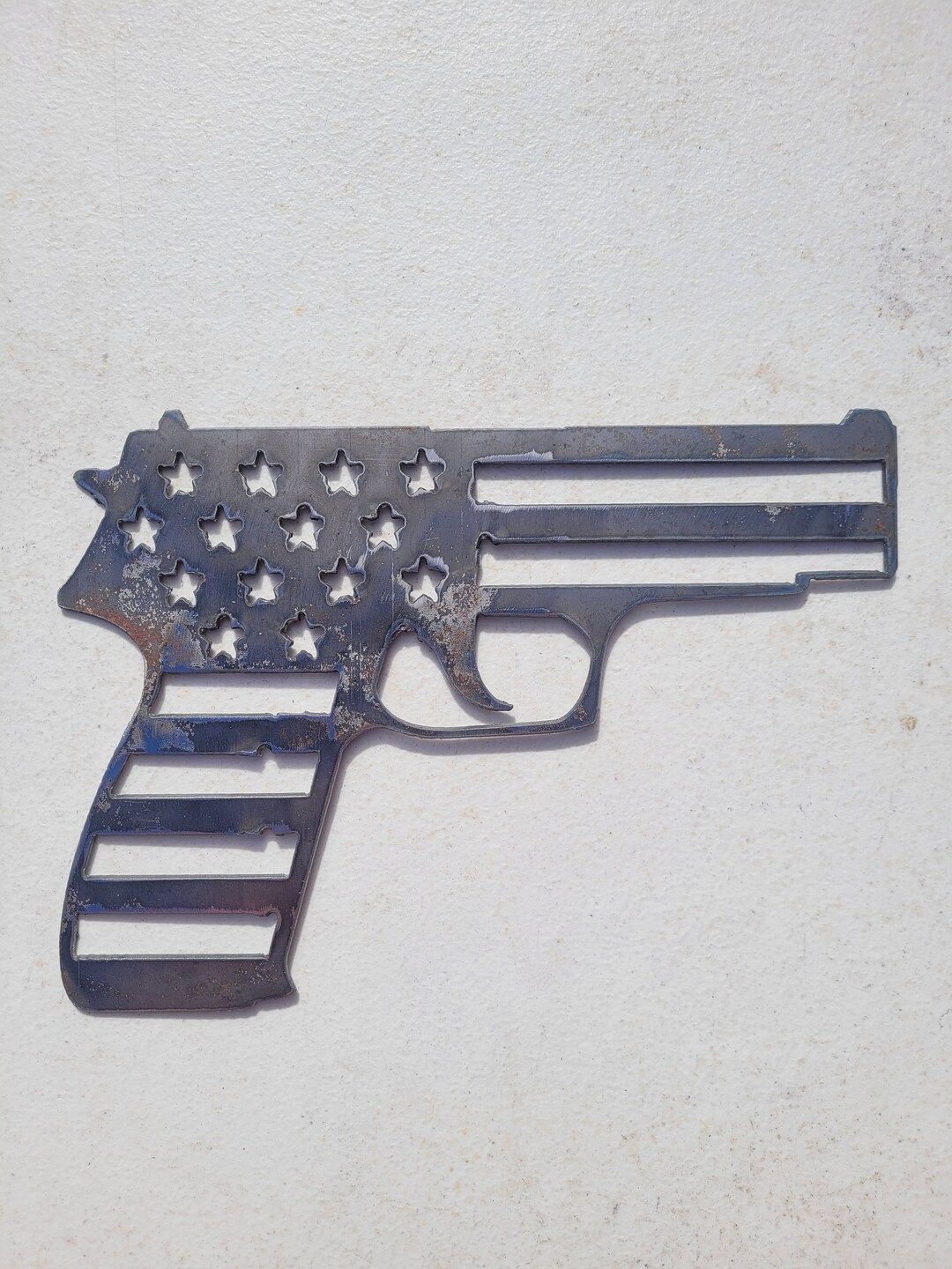 American Flag Handgun Sign - Etsy