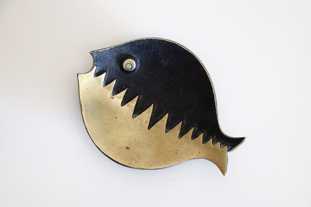 VINTAGE BALLER ASHTRAY Fish Vienna Bronze Walter Bosse Herta Baller ...
