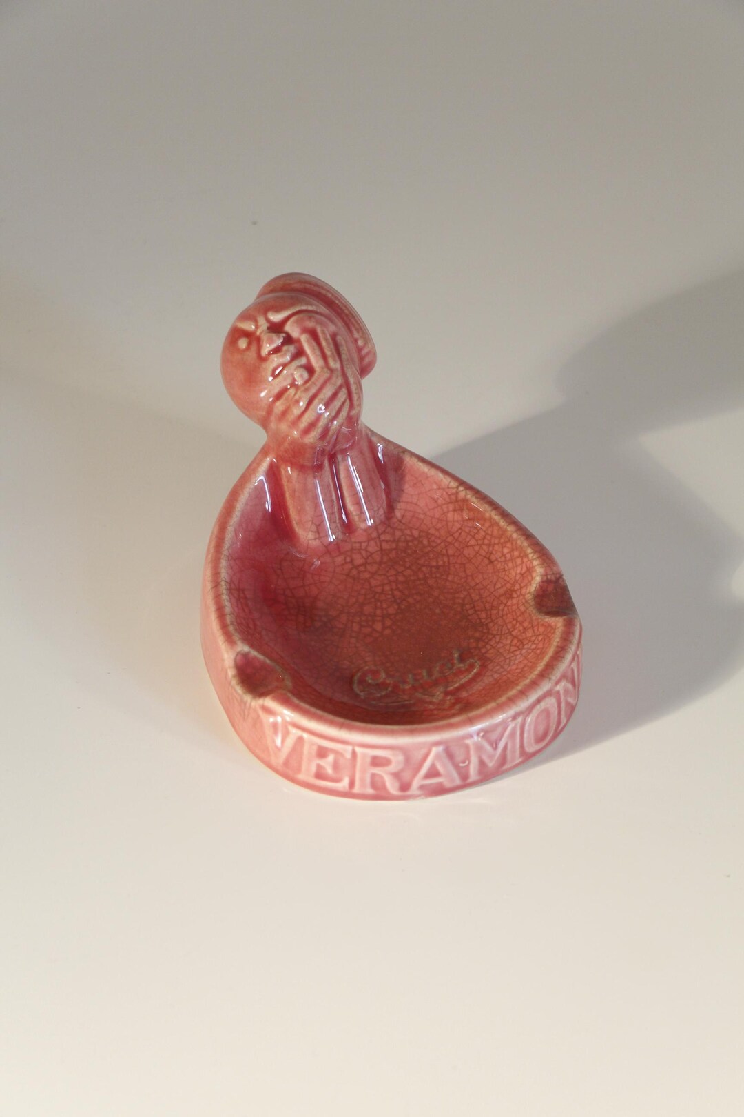 RARE VERAMONE ASHTRAY Veramon Pottery France French Sarreguemines ...