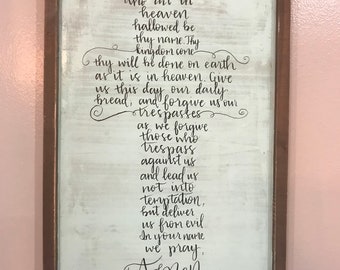 Lords prayer sign | Etsy