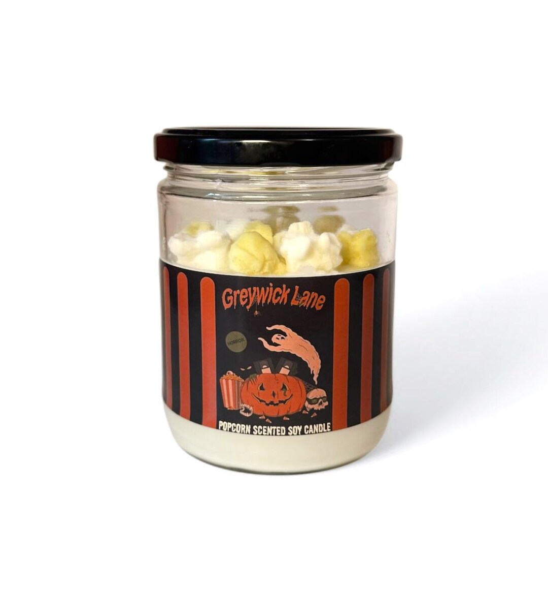 Popcorn Scented Dessert Candle | VHS Horror Movie Night Gift | Vegan ...