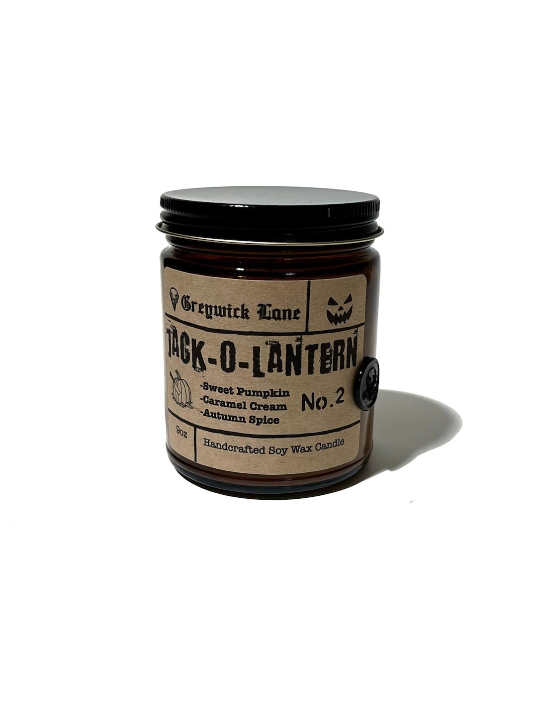 Jack O’ Lantern Candle | Caramel Pumpkin Spice Spooky Soy Candle | Vintage Fall Decor - Etsy