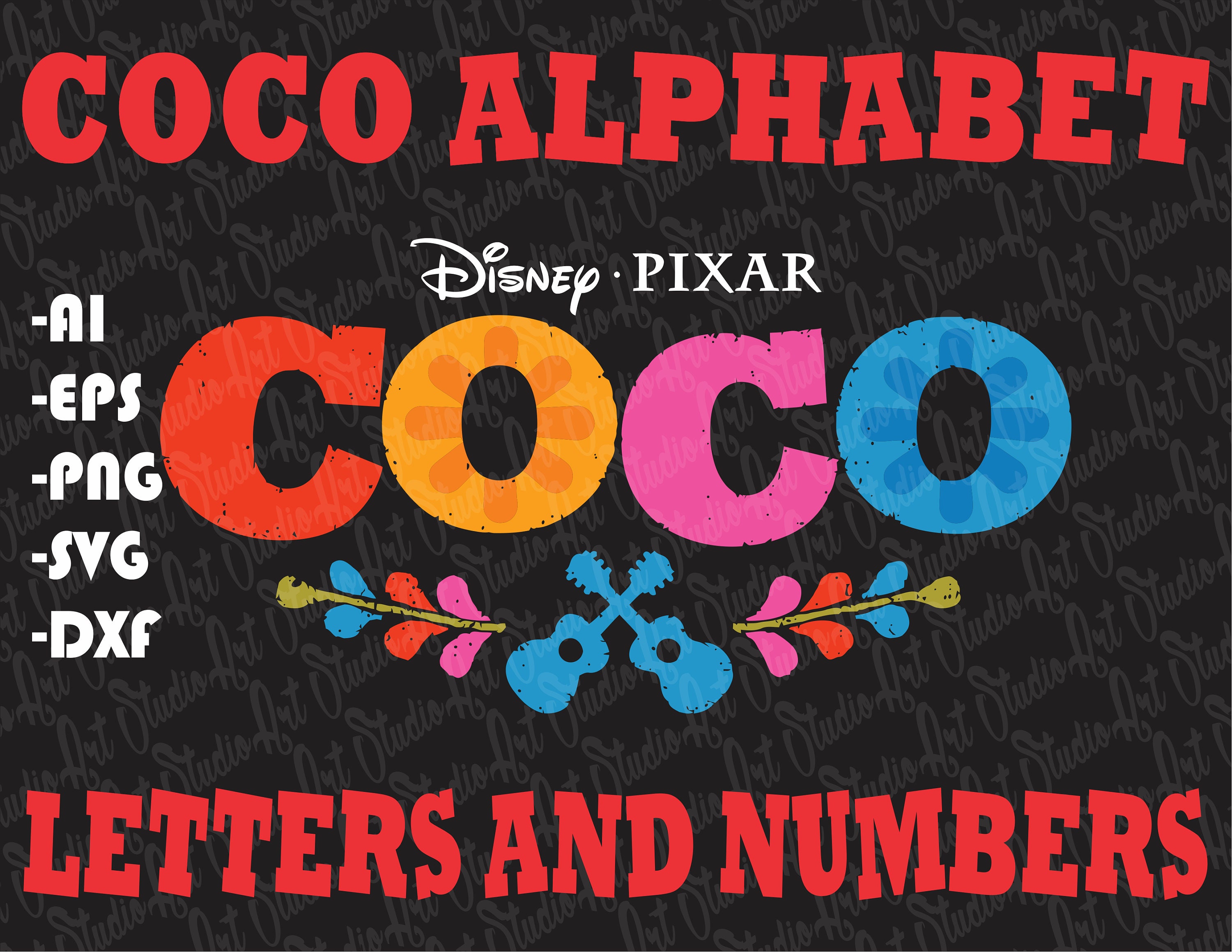 COCO Alphabet Letters And Numbers SVG | Etsy