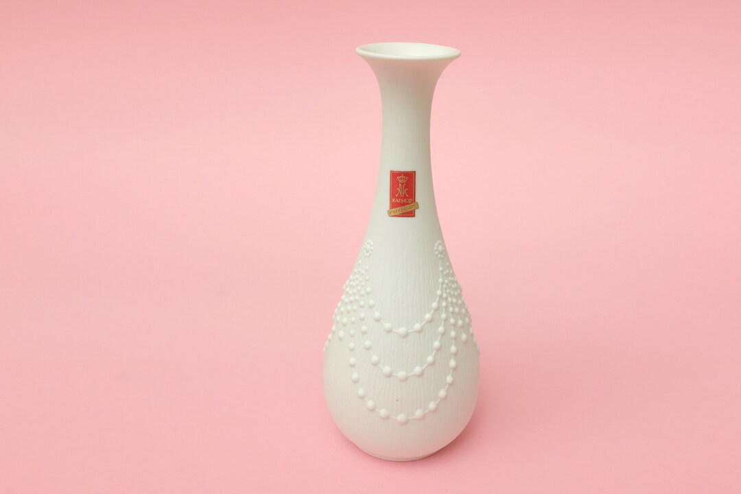 AK Kaiser Exclusive Vase Biscuit Porcelain White Porcelain With Relief ...
