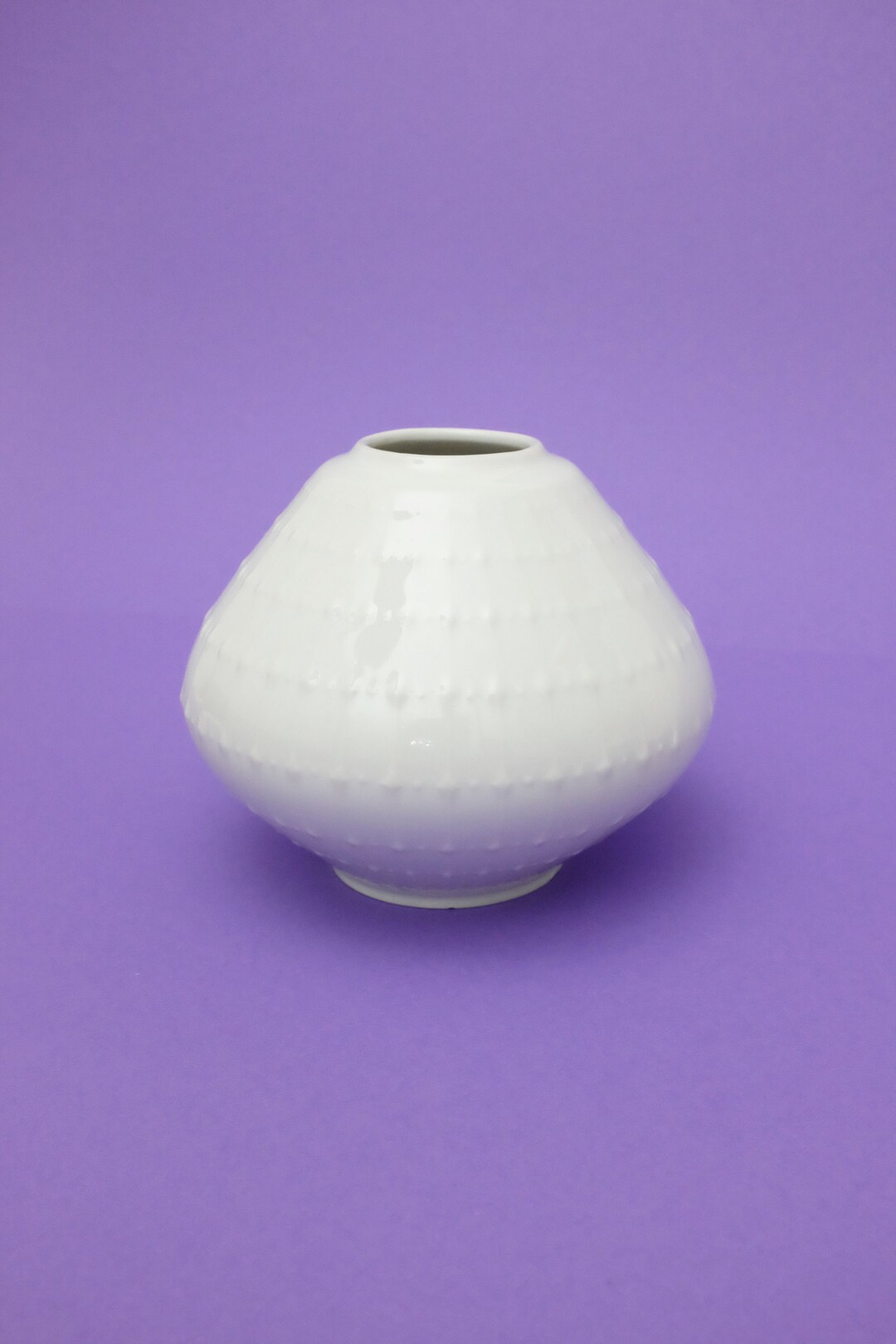 Mid Century Gemstone Bavaria Ufo Vase White Porcelain With Graphic ...