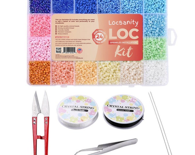 Crystal Loc Sprinkle Complete Kit, Dreadlock Hair Bead Accessories ...