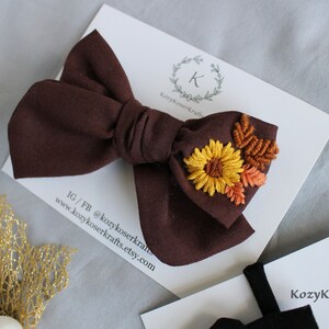 Boo Bow Halloween Bows Hand Embroidered Bow Fall Bow Ghost - Etsy