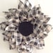 Black & White Buffalo Plaid Wreath - Etsy