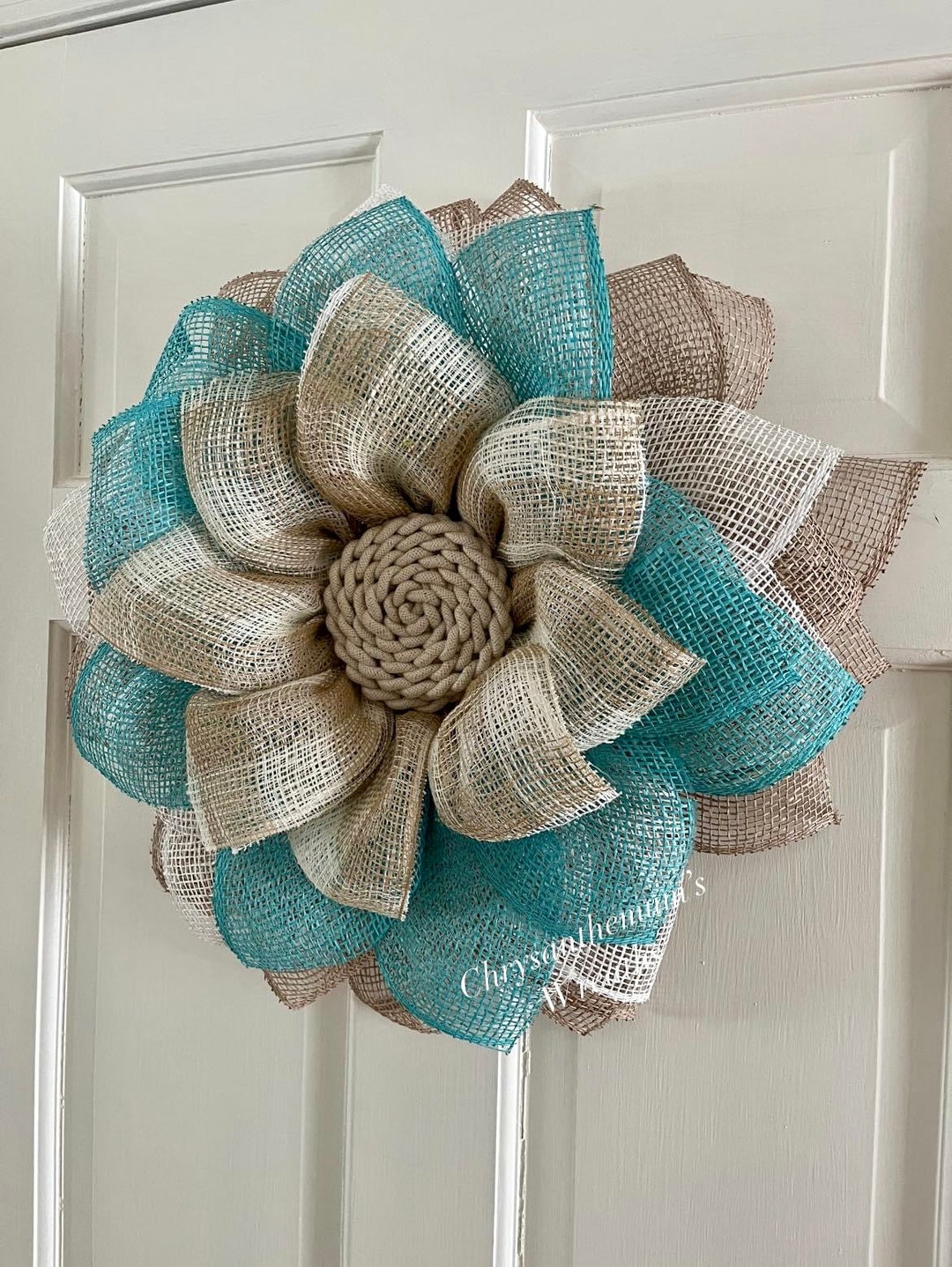 Best Seller Burlap Flower Wreath - Etsy