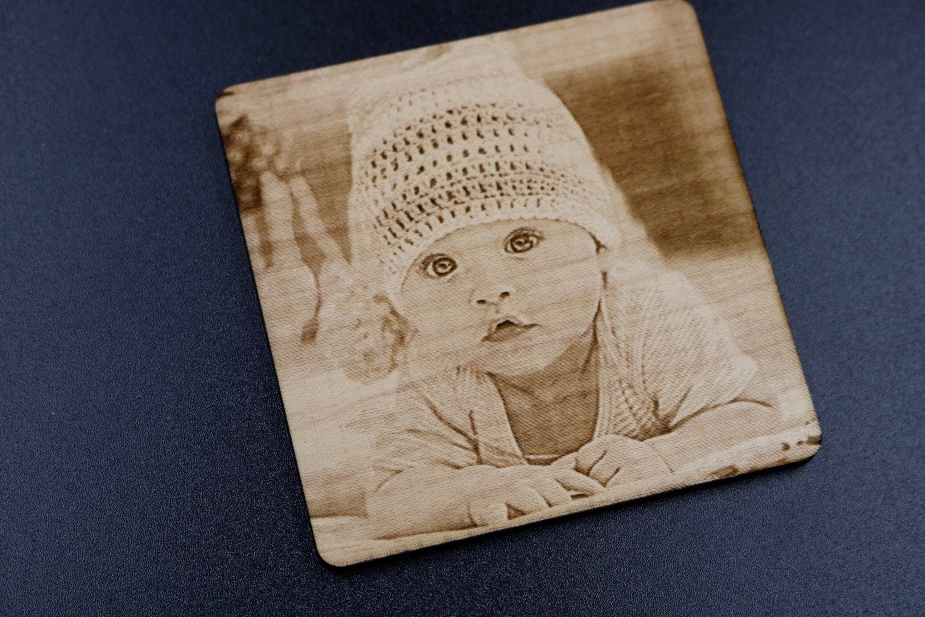 Magnet Photo Laser Engraved Maple Wood - Etsy
